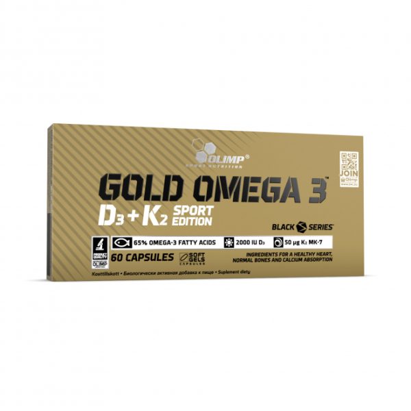 Gold Omega 3 D3 + K2 Sport Edition - 60 cápsulas - WellNutrition